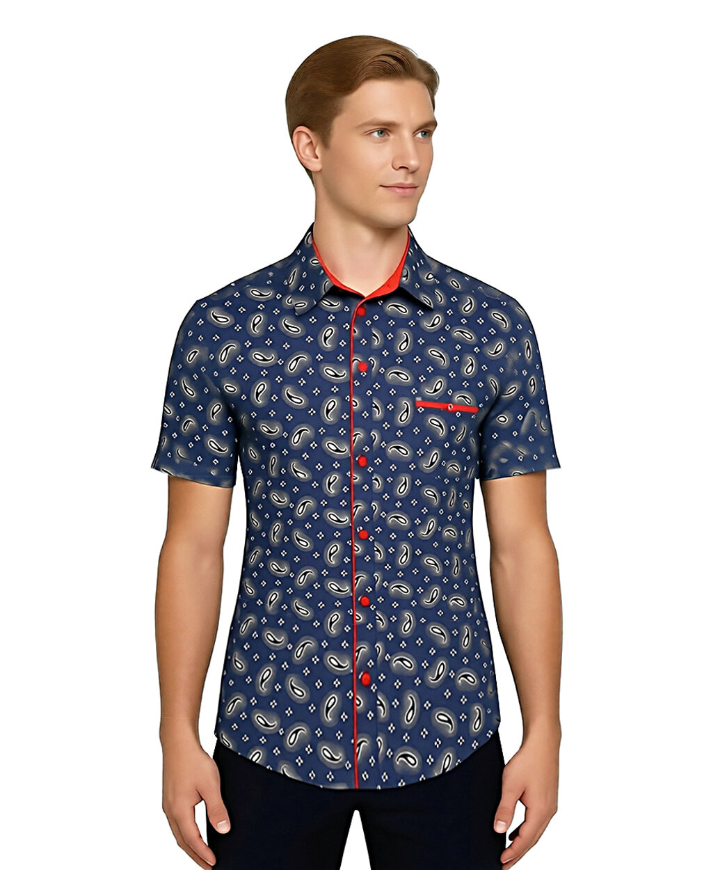 Школьная рубашка Рубашка стрейч - коттон с коротким рукавом