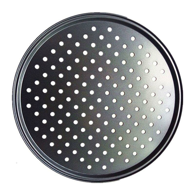 Противень для пиццы из углеродистой стали, Черный - 28cm