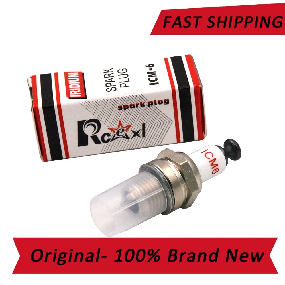 Rcexl ICM6 CM6-10mm иридиевая Свеча зажигания для газового двигателя DLE20/20RA/30/RA/40/55/55RA/60, DLE111, DLA56, DLA32, DLA112, EME55