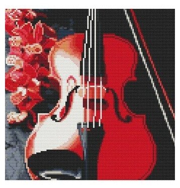 Алмазная мозаика Музыка цветов 30x30 см.