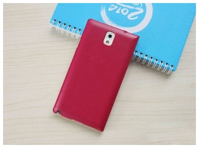 Защитный чехол Чехол. ру книжка для Samsung Galaxy S5 красный с окошком для входящих вызовов из кожи