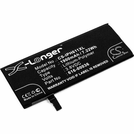 Аккумуляторная батарея Cameron Sino CS-IPH611XL для Apple IPhone 6s 3.8V / 1900mAh / 7.22Wh