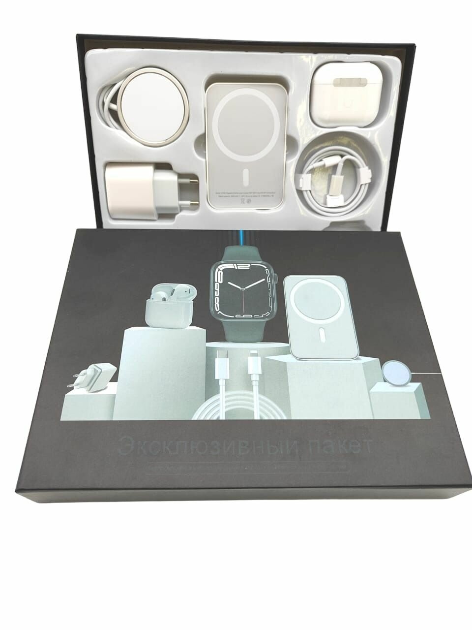 Беспроводные наушники, с зарядным устройством 5 в 1, для iPhone, цвет белый