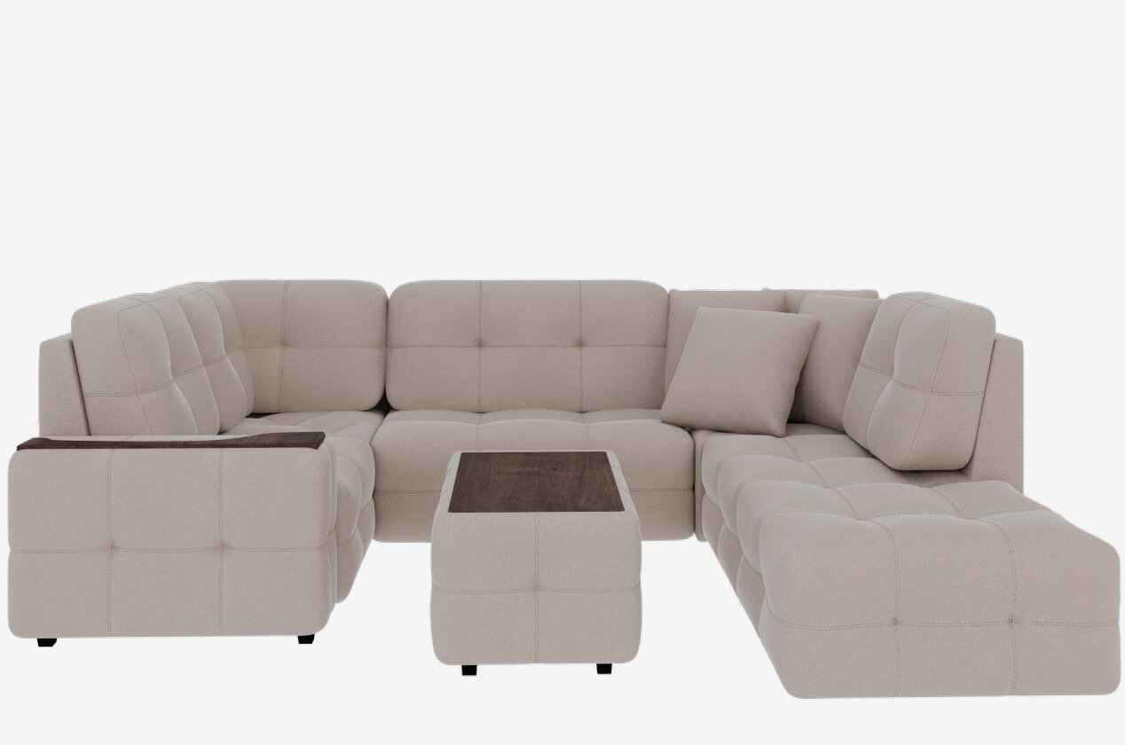 Диван модульный Спилберг (Марта) малый Velour Ivory