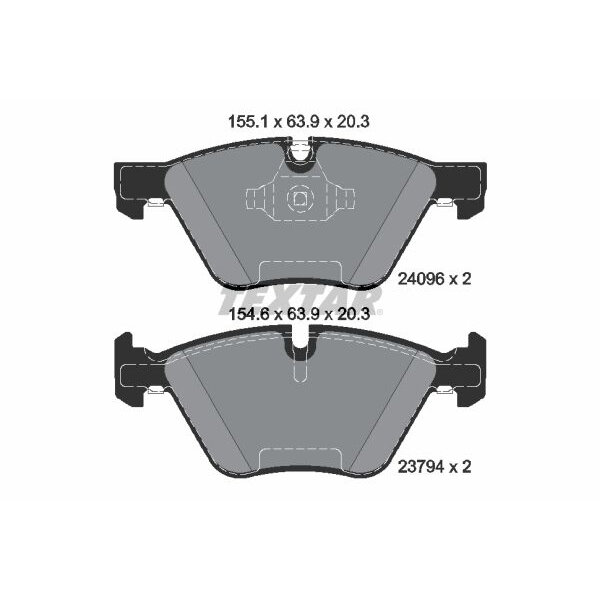 Колодки тормозные дисковые комплект BMW, TEXTAR 2409601 (1 шт.)
