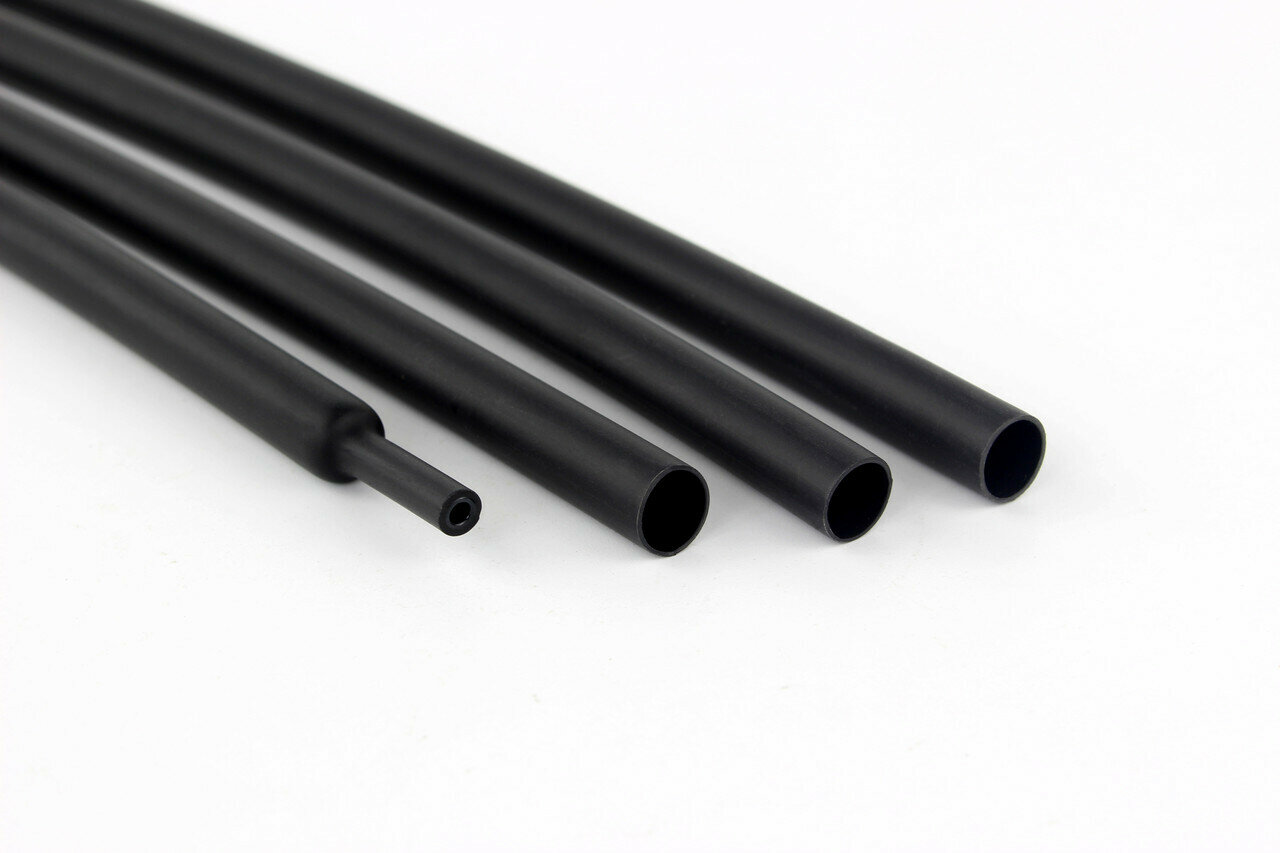 Клеевая 6.0 / 2.0мм (3:1) 1м термоусадка черная