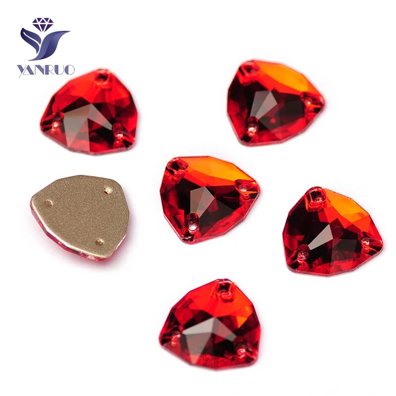 Кристаллы YANRUO 3272, светло-сиамские, 16mm, 15шт