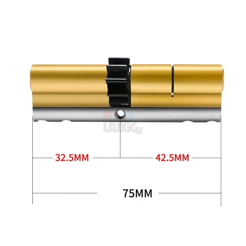 Цилиндр замка латунный 10-зубчатый 75MM32.5MM42.5MM, 10 teeth