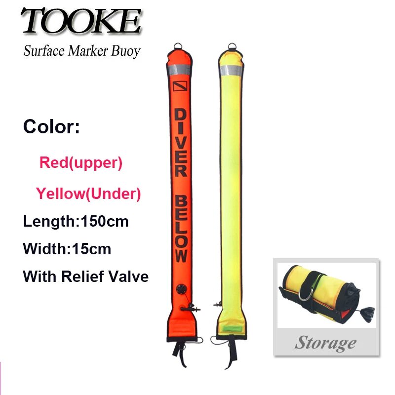 Профессиональный надувной буй SMB для дайвинга