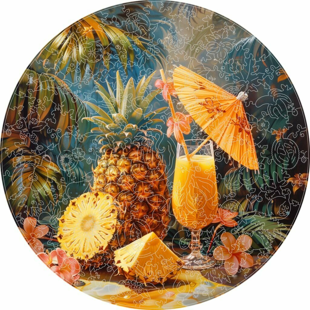 Деревянный пазл BoberBox "Ананас Натюрморт", 200 деталей