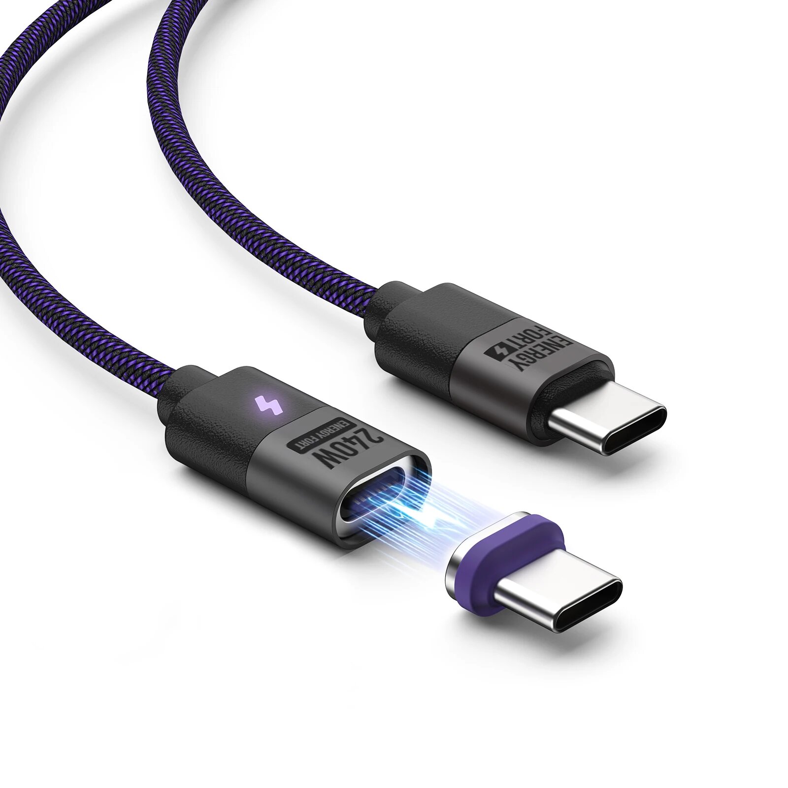 Магнитный кабель USB Type-C, 240 Вт, 0.5 м, Cable x Type C Plug