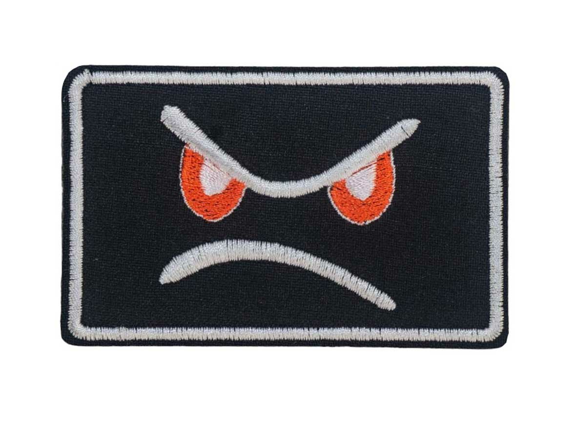 Шеврон на липучке Strike "Angry Smile", черная