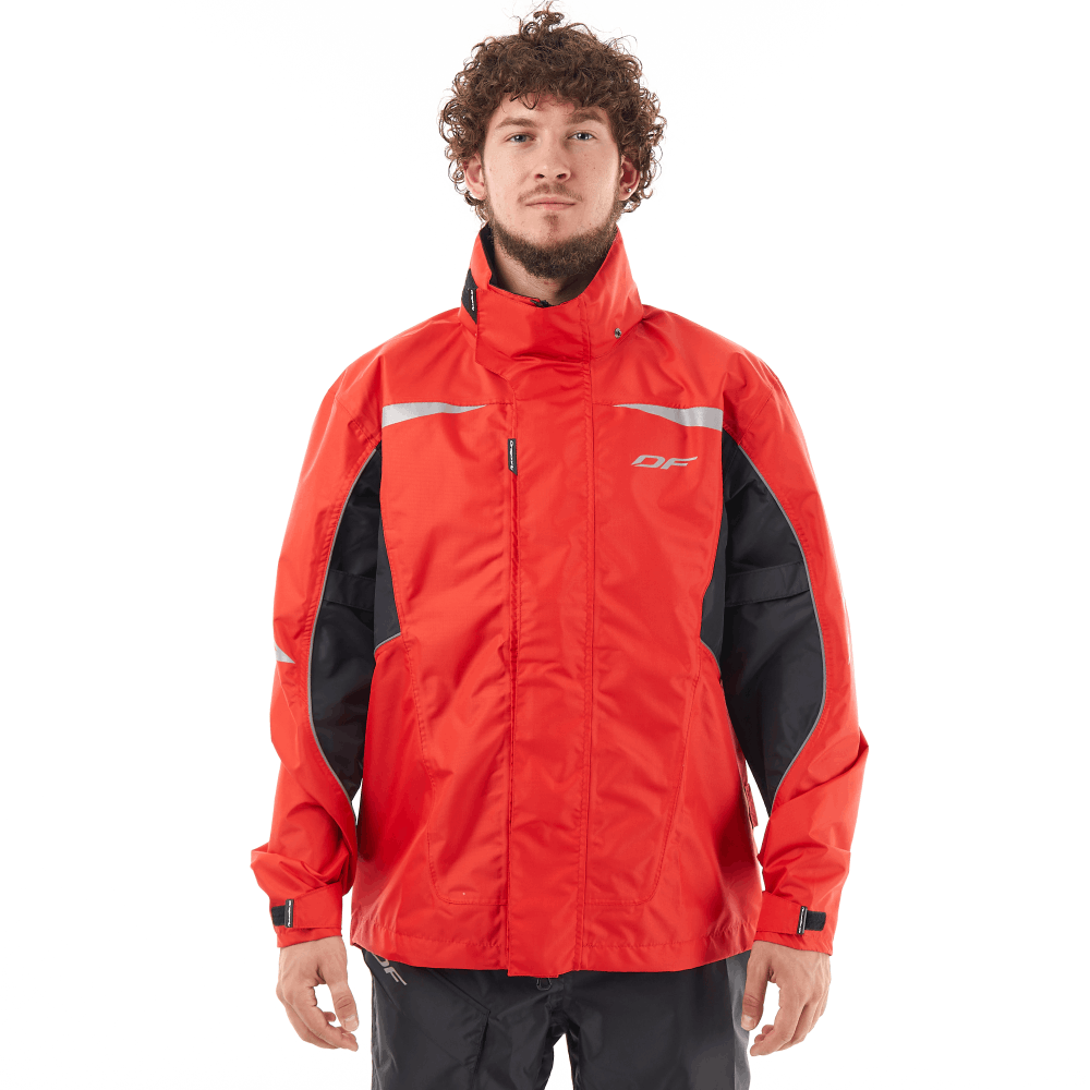 Мотоциклетная куртка-дождевик DragonFly EVO, цвет красный, размер M