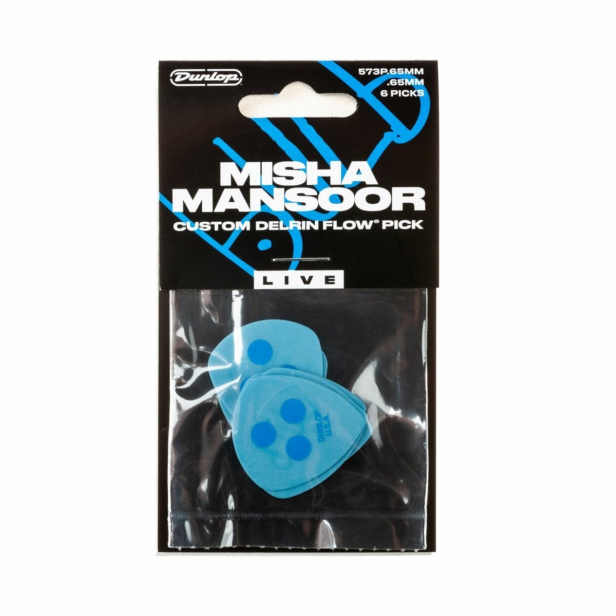 Набор медиаторов 6шт. Dunlop 573P065MM Misha Mansoor Custom Delrin Flow 6Pack