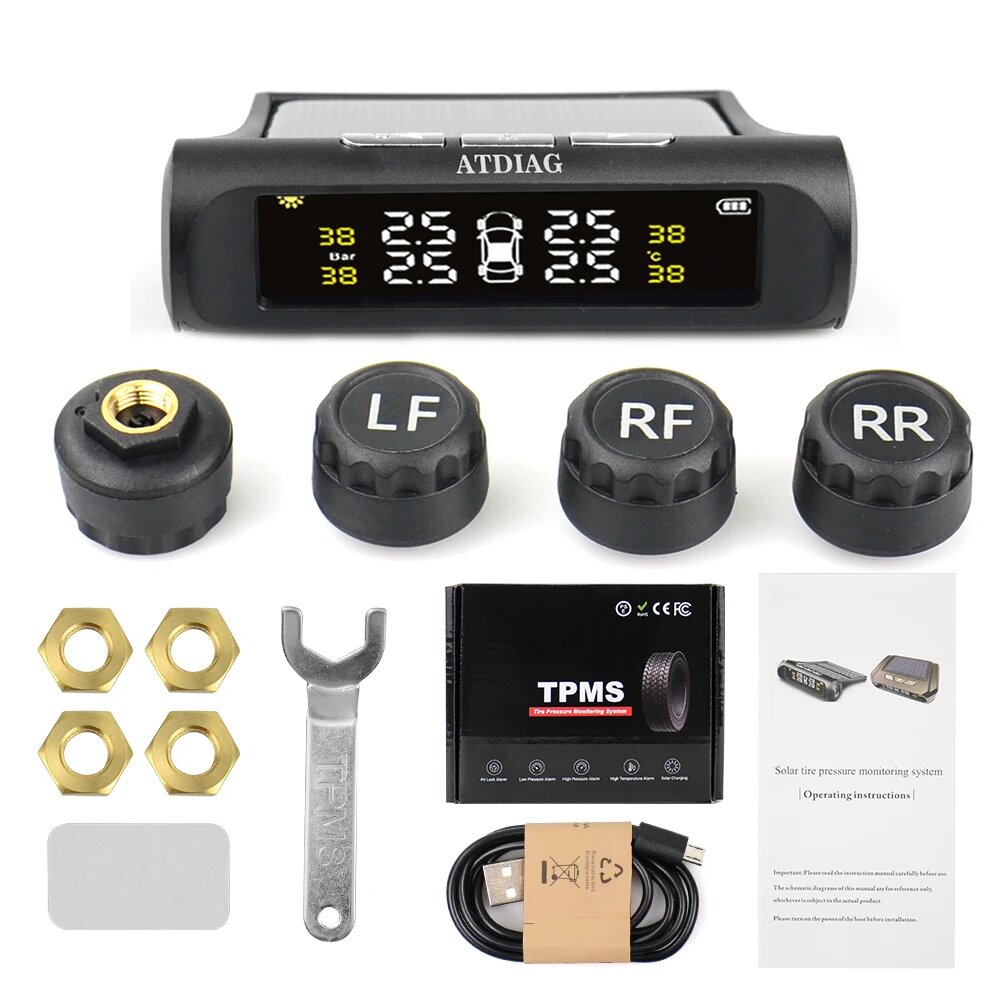 TPMS ExternalSensor Солнечная система контроля давления в шинах