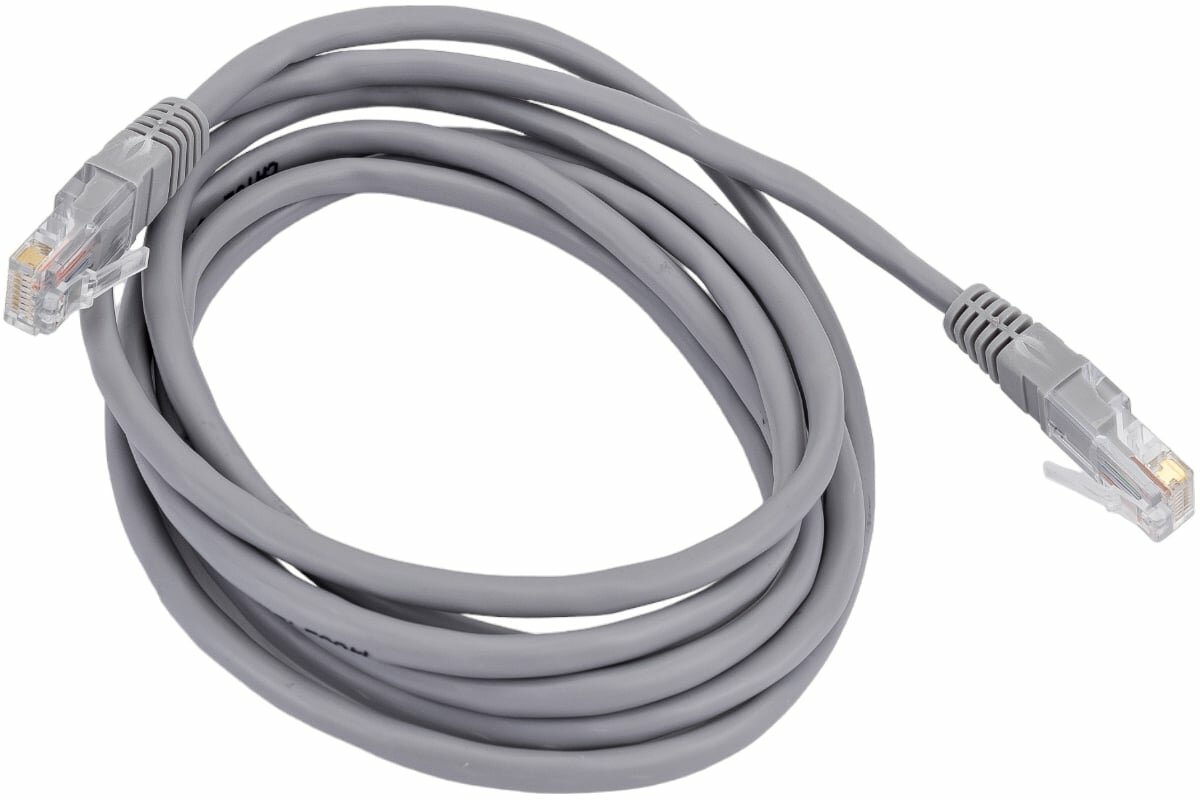 Pro Legend PL1221 патч-корд UTP CAT5e RJ-45 вилки серый, длина 2 м, сетевой кабель