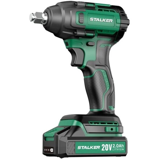 Гайковерт аккумуляторный бесщеточный Stalker IW20-400 Li BL