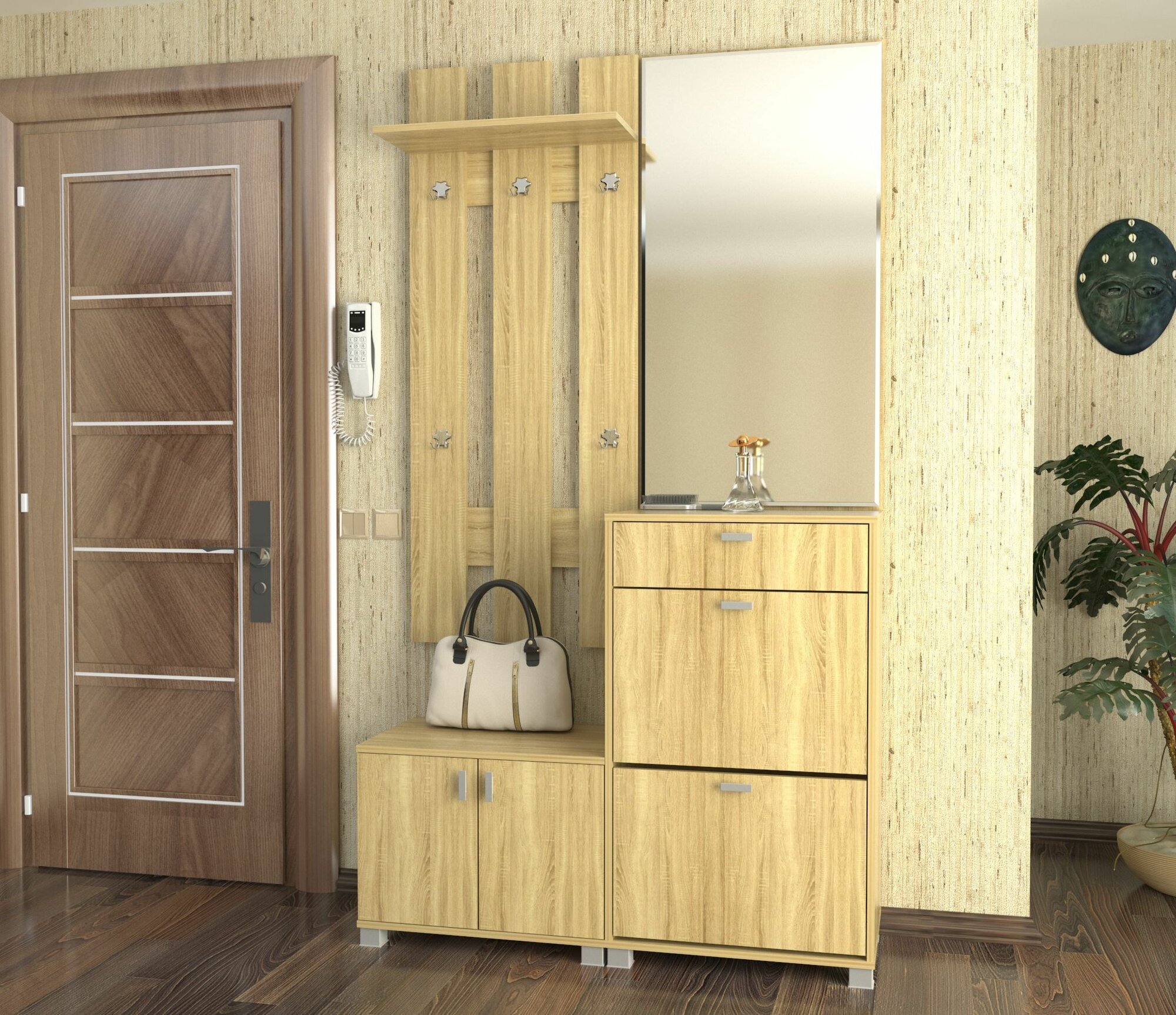 Прихожая 9 Вариант 4 Дуб сонома