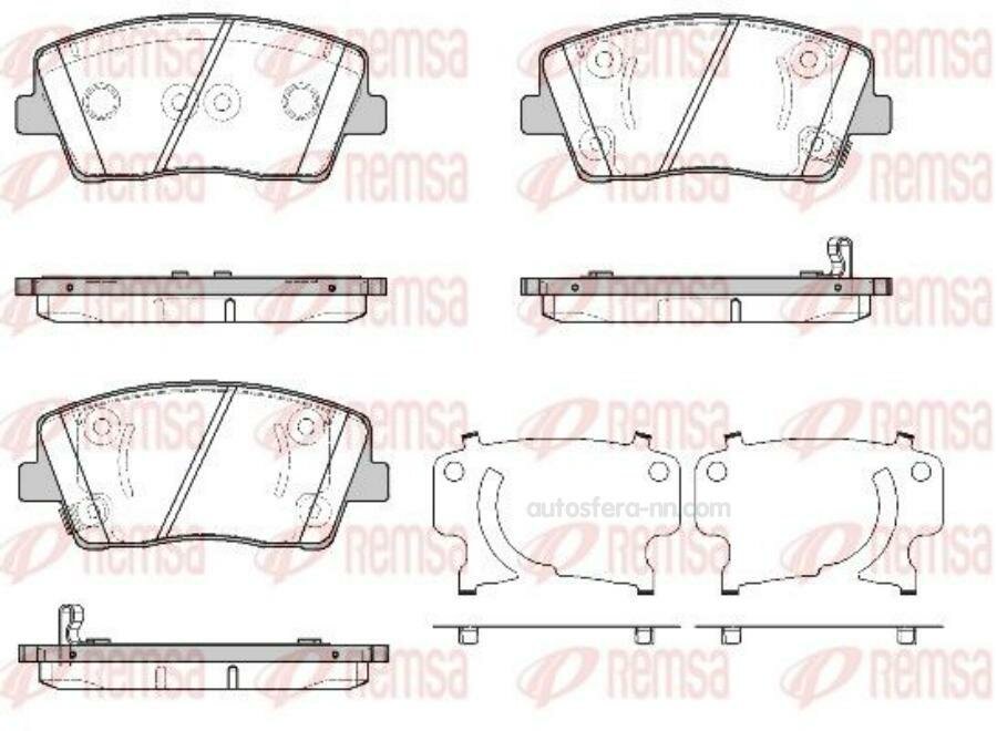 REMSA 181102 1811.02 колодки дисковые передние!\ Kia Stinger 2.0 17>