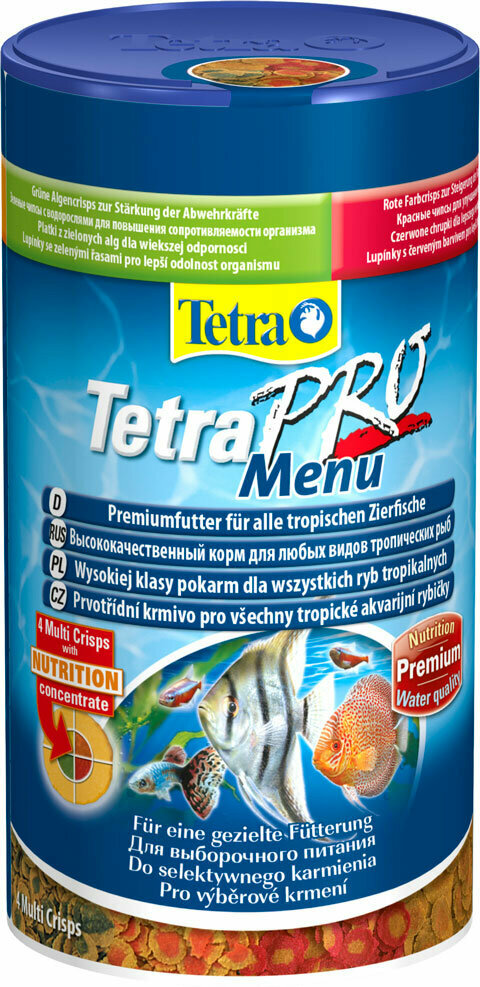 TETRA PRO MENU корм чипсы для рыб (250 мл х 2 шт)