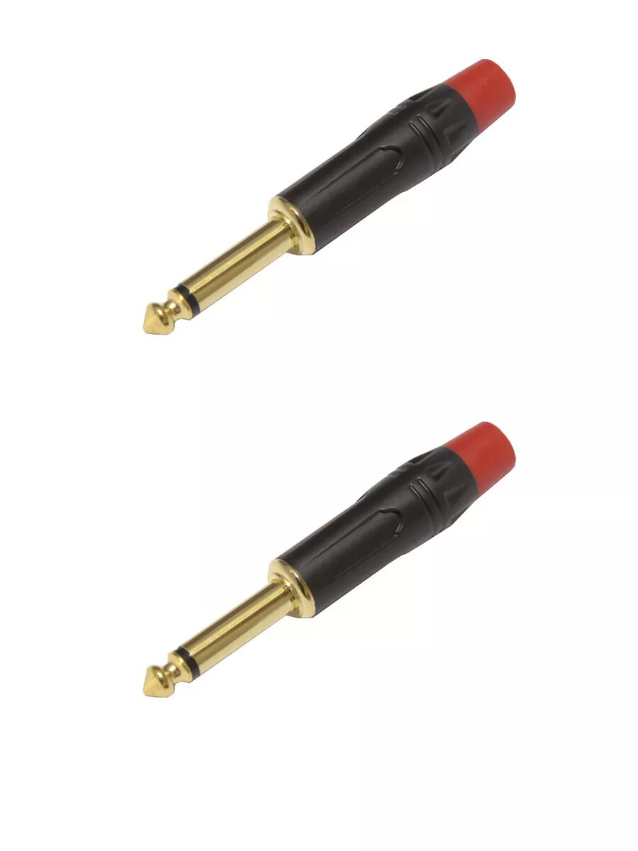 Джек моно кабельный, 6.3 мм 2 шт. J180