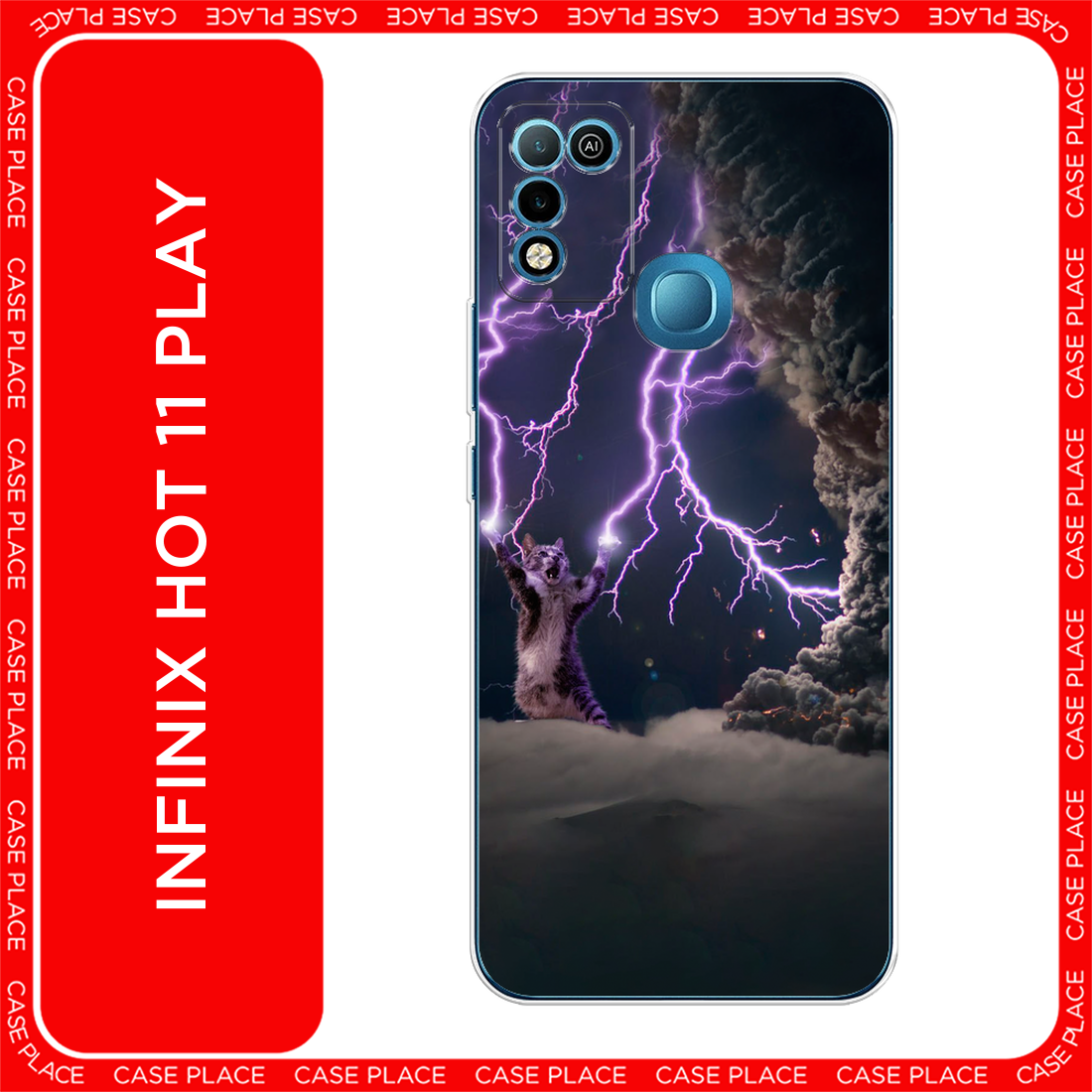 Чехол на Infinix HOT 11 Play / Инфиникс Хот 11 Плей с принтом Кот призыватель погоды