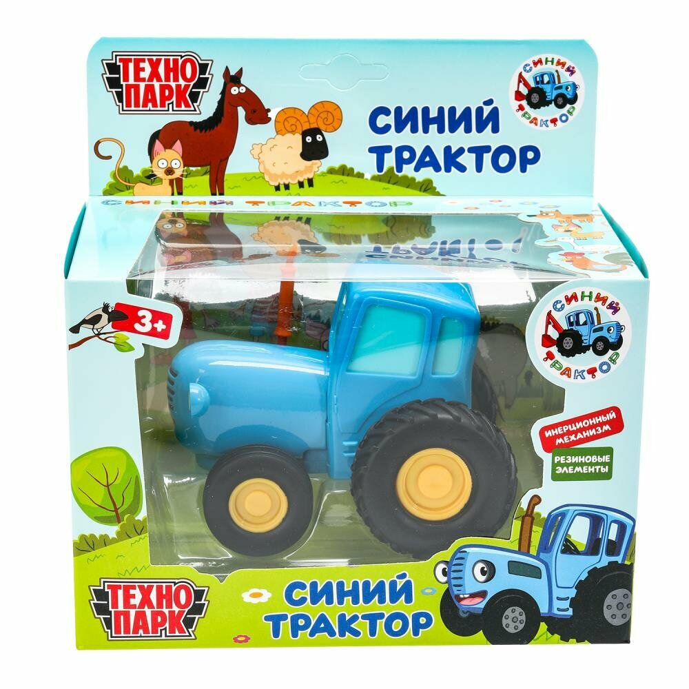 Модель металлическая Синий Трактор, синий, 11 см. Технопарк BLUTRA-11-BU-WOD