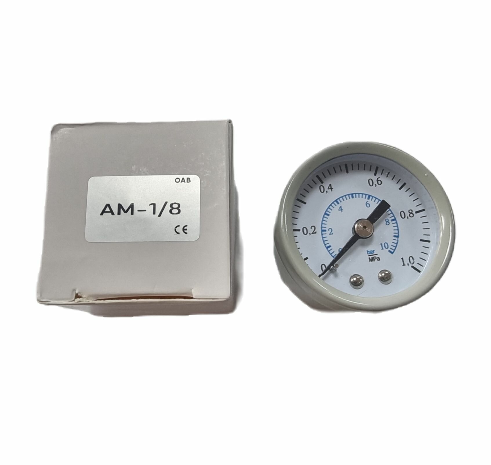 Манометр для компрессора 1/8", 0-10 бар, 40 мм