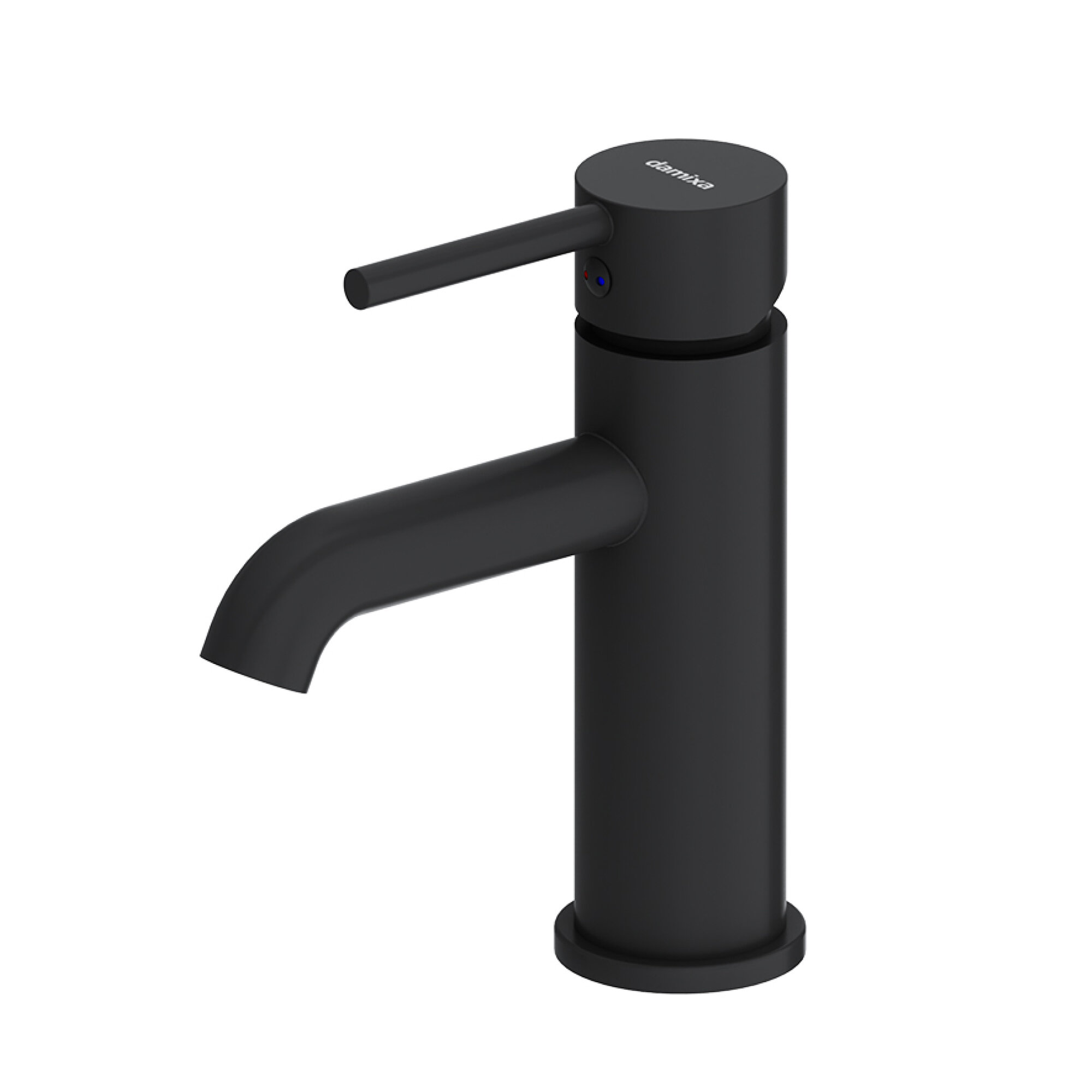 Смеситель для раковины Damixa Scandinavian Pure черный, монолитный излив 115 мм, инновационное PVD-покрытие