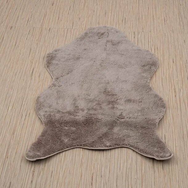 Ковер на пол в спальню в гостиную 60х100 см светлый однотонный ворс 25 мм шегги 335402 KoverVDom