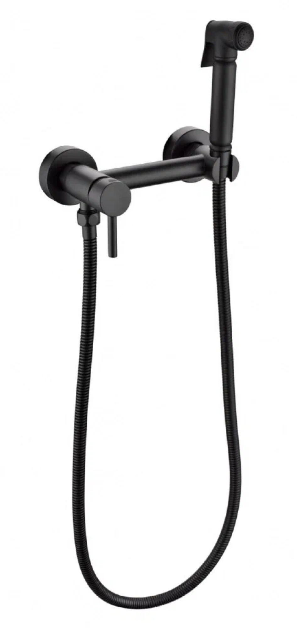 Смеситель наружный с гигиеническим душем Grocenberg GB103N Черный матовый