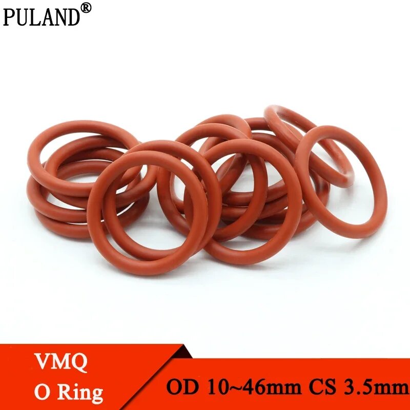 Красные силиконовые O-ring прокладки 10 шт.