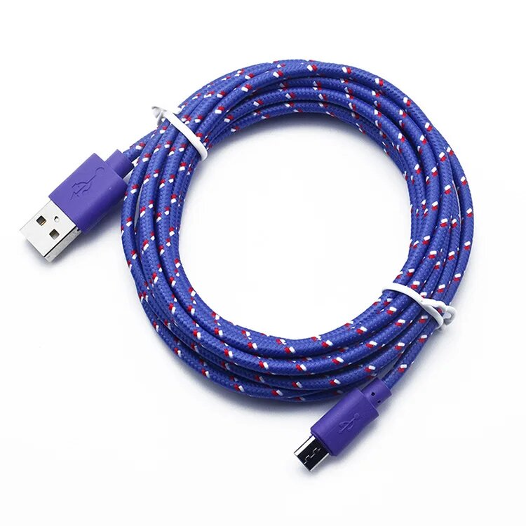 Кабель Micro USB для быстрой зарядки, 1/2/3 м 2 м, Purple