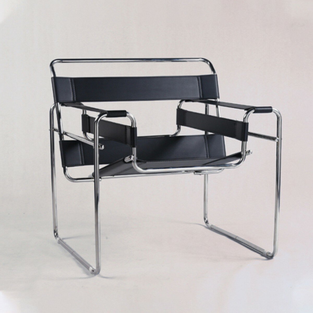 Кресло для отдыха в стиле Wassily Chair by Marcel Breuer (черный цвет)