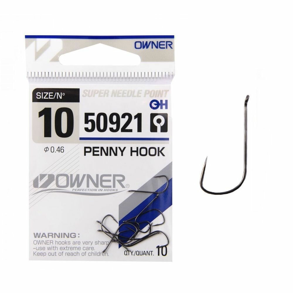 Крючок Owner 50921 Penny Hook № 10 уп.10 шт.