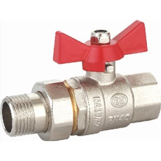 Кран шаровой Kromwell 1" ВР-НР, с полусгоном (ручка-бабочка) KW.185.06