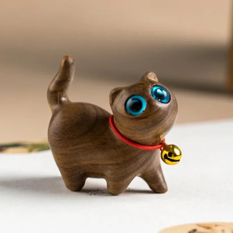 Деревянные фигурки кошек Yellow B