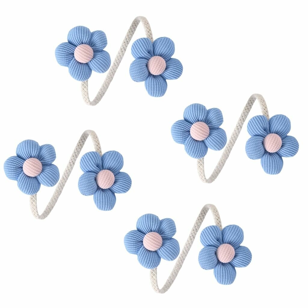 Красочные цветочные подхваты для штор, зажимы, 4 шт, металлические веревки, держатели оконных драпировок, фиксаторы детской комнаты, декоры комнаты