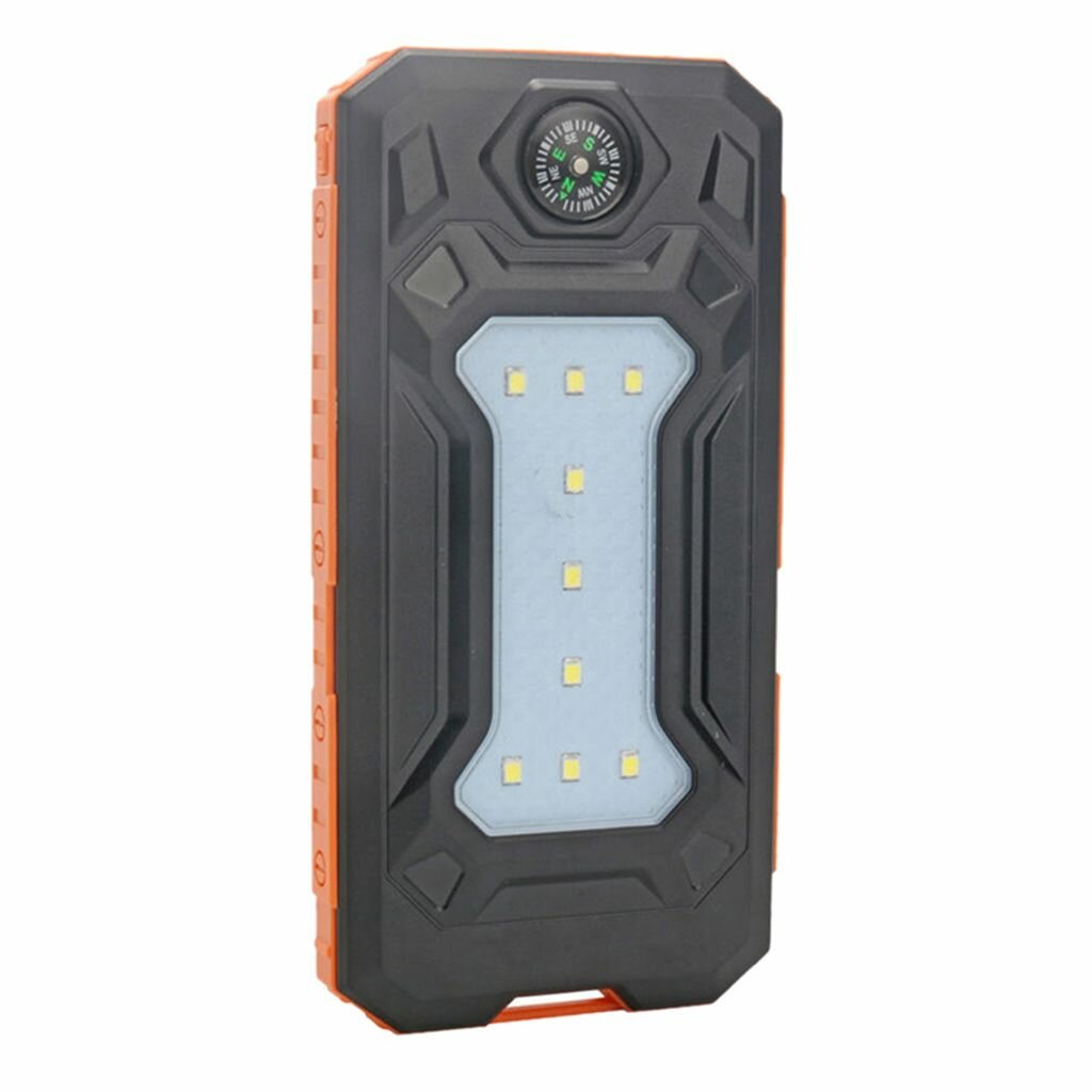 Солнечный повербанк-компас - оранжевый