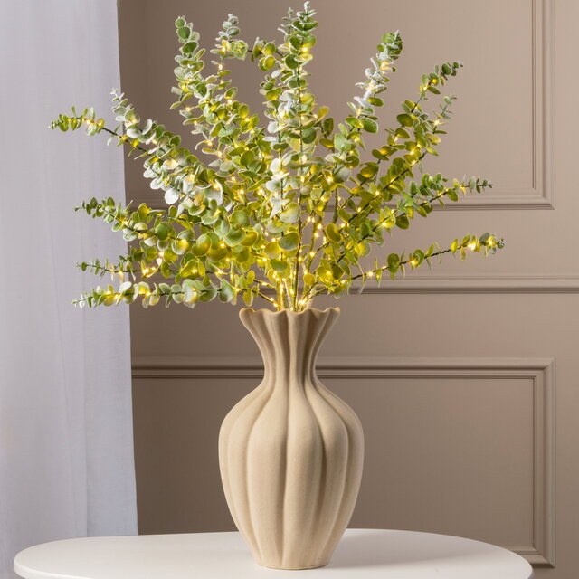 Набор светящихся веток Эвкалипт Callisia 90 см, 50 теплых белых LED ламп, 3 шт, IP44, Edelman, 1167275