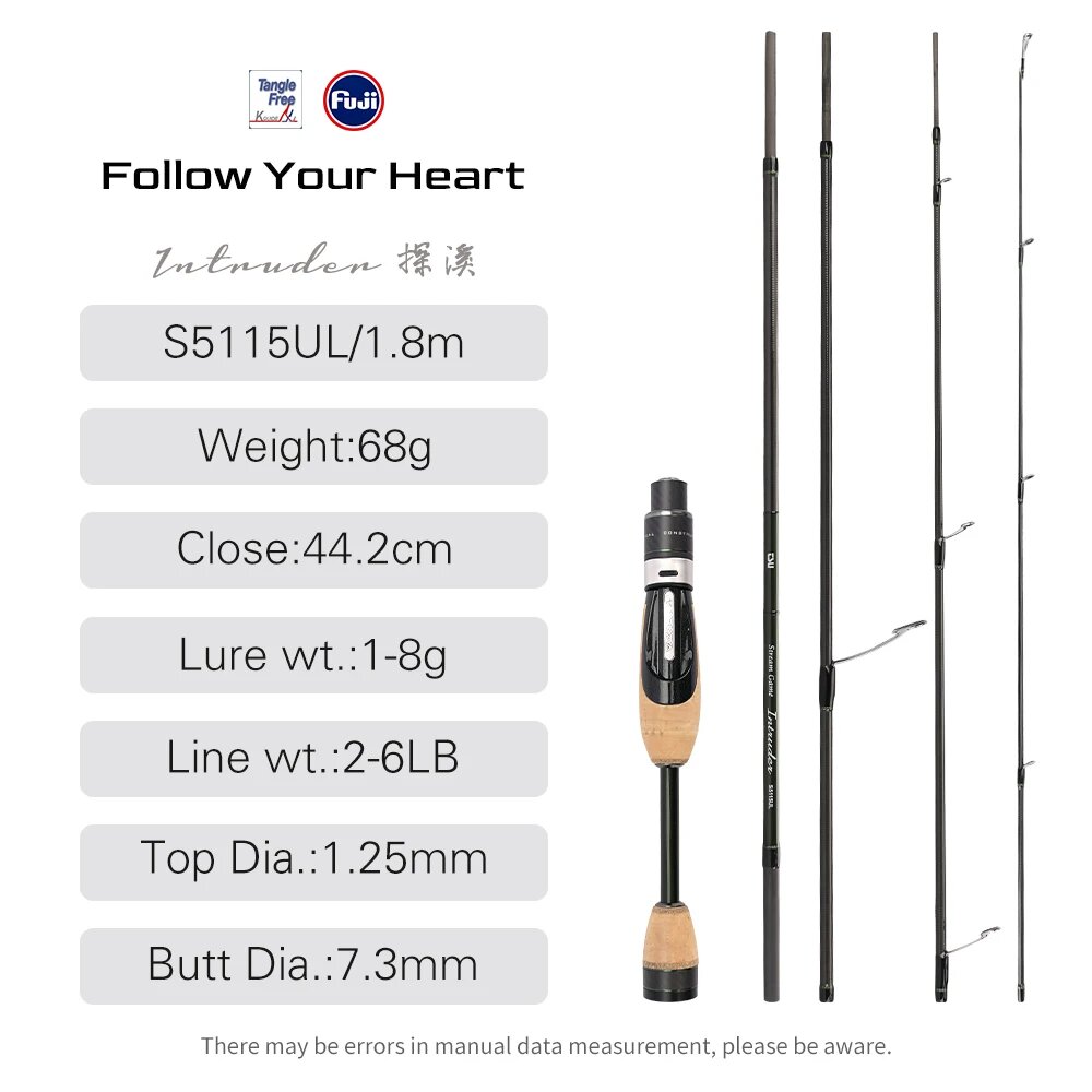 Follow Your Heart INTRUDER S5115UL 1.8м, 68г, 1-8г, 2-6LB
