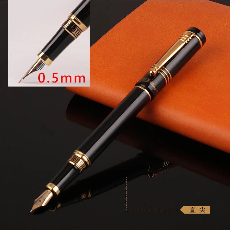 Lqcrwoc Премиальные перьевые ручки из иридистого золота 0,5 мм / 1,0 мм 0.5mm