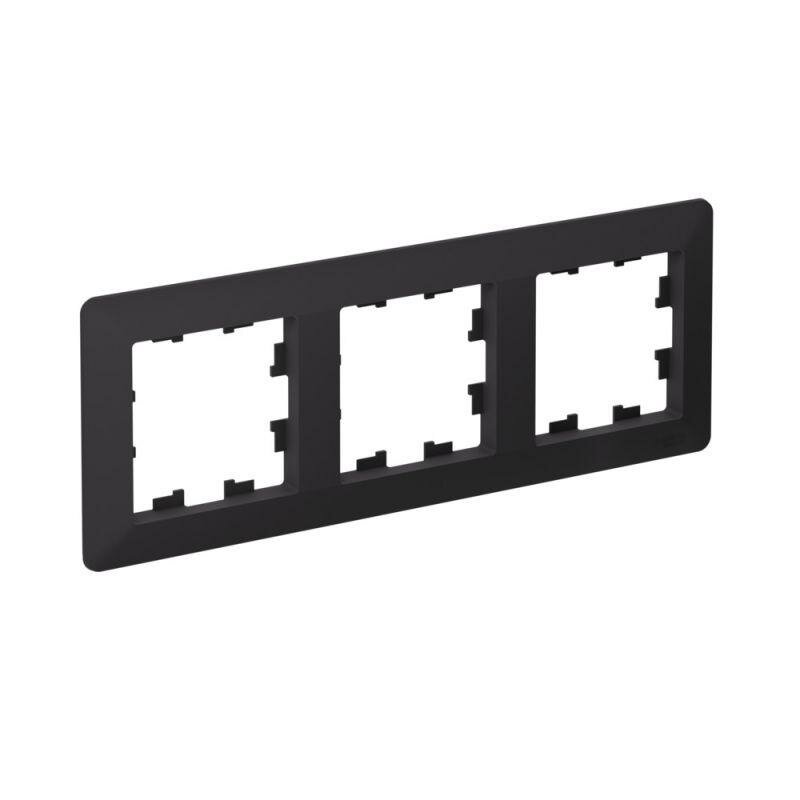 Рамка 3-м AtlasDesign Air карбон/дым. черн. SE, SCHNEIDER ELECTRIC ATN221003 (1 шт.)