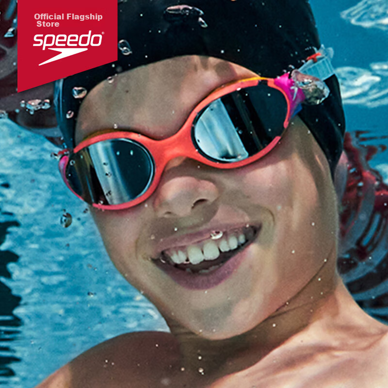 Speedo Biofuse 2.0 Flexible Comfortable Anti-Fog Coated Swimming Goggles for Youth And Children, Universal Swimming Equipment, Orange/blue