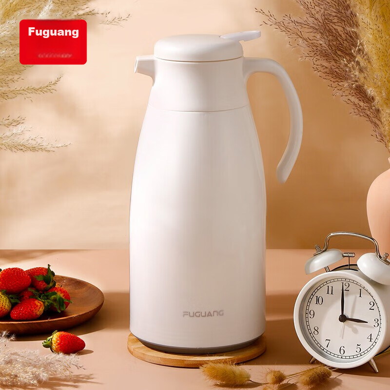 Fuguang Insulated Bottle, Large Capacity for Home Use, Hot Water Thermos with Glass Inner Liner, Warm Water Jug for Office, Hot Water Bottle, Insulated Water Jug, 1.9L