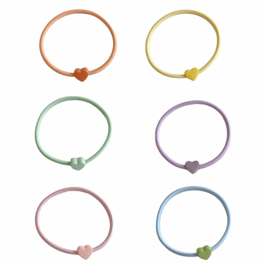 (набор из 6 предметов) кольцо для волос ins love конфетного цвета