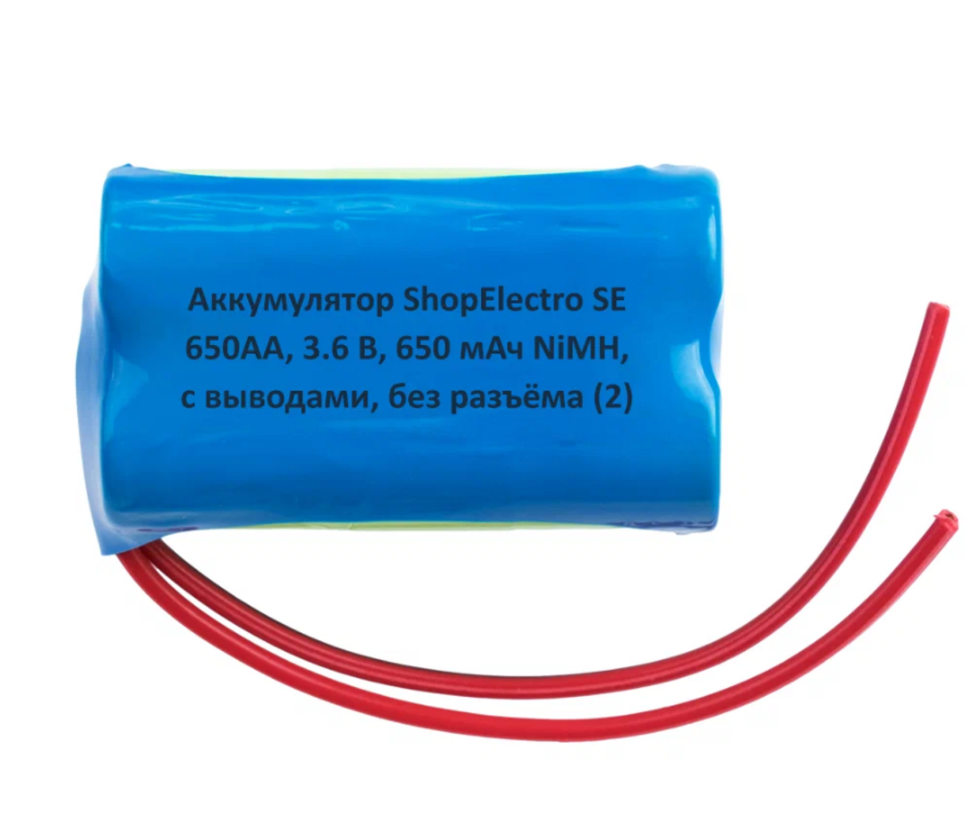 Аккумулятор ShopElectro SE 650АА, 3.6 В, 650 мАч/ 3.6 V, 650 mAh, NiMH, с выводами, без разъёма (2)