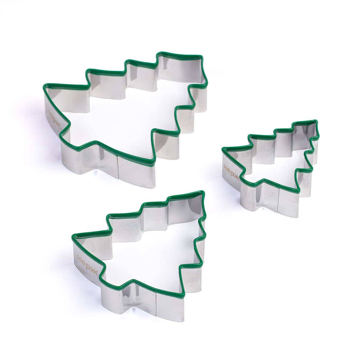 S-CHIEF SHF-0355-MD31 Набор вырубок металл 3 шт Ёлка декоративные формы для резки металла