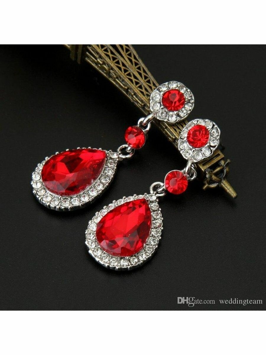 Серьги, фианит