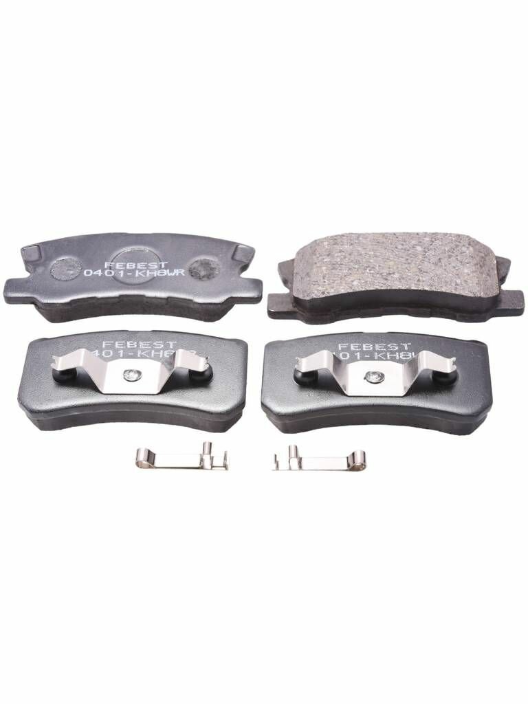 Колодки тормозные задние комплект (с прижимной скобой) MITSUBISHI, LANCIA, CITROEN, DODGE, JEEP, CHRYSLER 0401-KH8WR FEBEST.